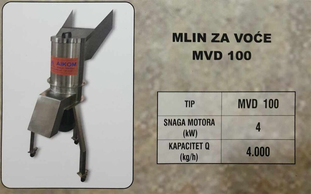 Mlin za voće MVD 100 - AIKOM